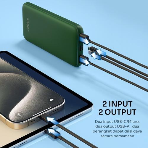 Jual Robot RT12 / RT-12 PowerBank 10000 MaH Dual Input Output Slim ...