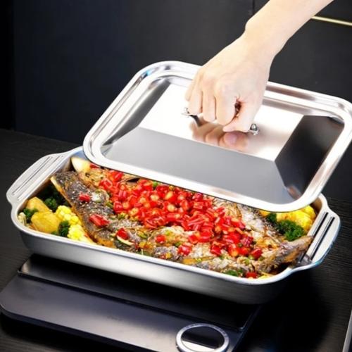 Jual Tray nampan baki piring makanan dengan tutup stainless 304 ...