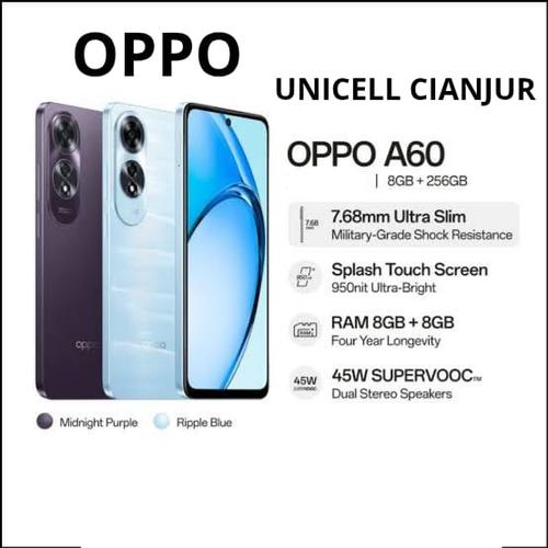 Jual OPPO A60 RAM 8/256GB Camera 50MP Chipset Snapdragon Battery ...