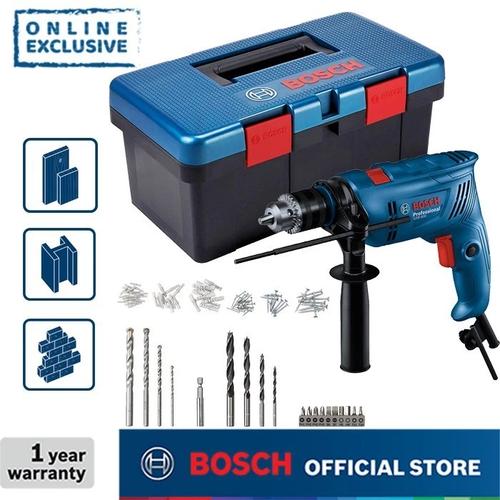 Jual Mesin Bor Bosch Box Set GSB 600 Bor Beton Dinding Kayu Full Set ...