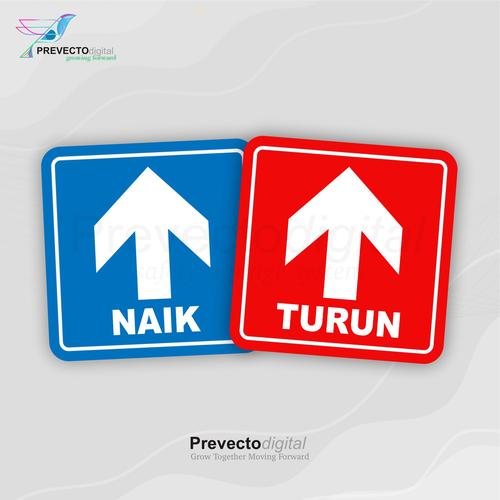 Jual Sticker Tanda Panah Naik dan Turun 1 Paket - 7,5x7, 5cm - Jakarta ...