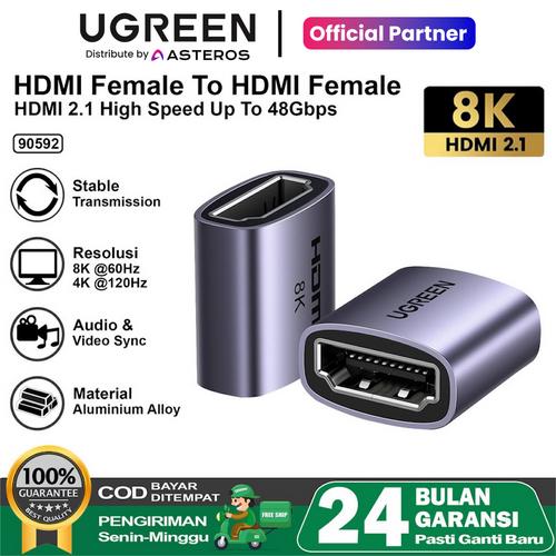 Promo [ TERLARIS ] UGREEN Adapter Extension HDMI 8K 60Hz Female to ...