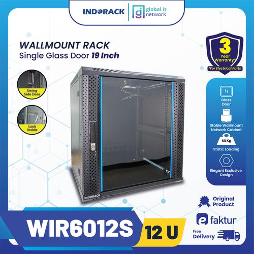 Jual WALLMOUNT INDORACK 19" TYPE WIR6012S 12U DEPTH 600MM SINGLE DOOR ...