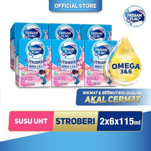 Promo Frisian Flag Omega Susu UHT Strawberry 115ml [12 pcs] - - Frisian Flag Official | Tokopedia