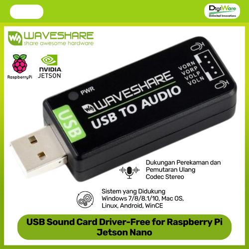Jual USB Sound Card Driver-Free for Raspberry Pi Jetson Nano - Kota Bekasi - DigiWare Store ...