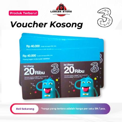 Jual Voucher Pulsa Tri 20k Kosong - Voucer Three 3 Tree kosong - Vocer ...