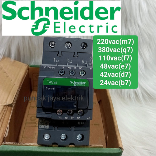 Jual kontaktor contactor Schneider original lc1d65e7 48vac 80a 3phase ...