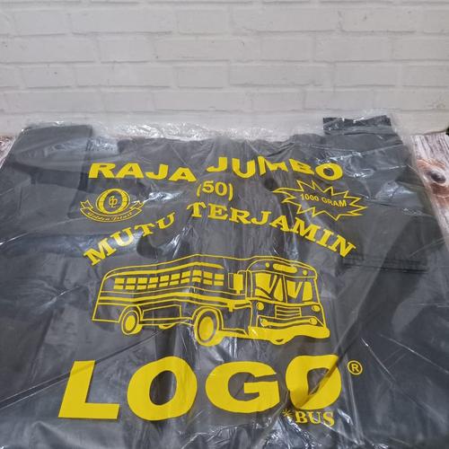 Jual kantong plastik kresek raja jumbo hd tebal kuat hitam ukuran 50 ...