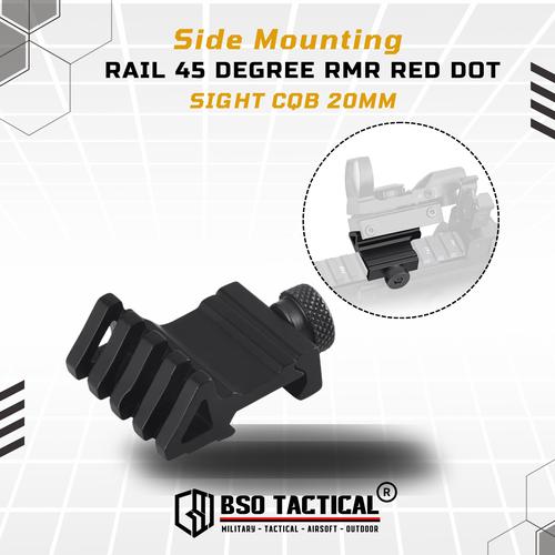 Jual Side Mounting Rail 45 Degree RMR Red Dot Sight CQB 20mm Picatinny ...