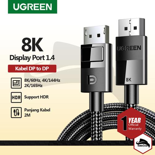 Jual UGREEN 80392 KABEL DISPLAYPORT DP MALE TO DP MALE 1.4 8K HDR ...