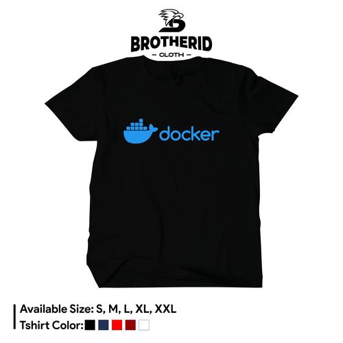 Jual Kaos Docker Logo Baju Programmer Developer Distro - Hitam, M - Kab. Kulon Progo - BrotherID ...