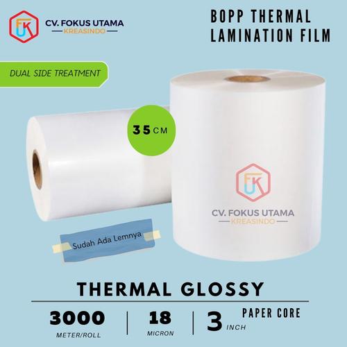 Promo Plastik Laminating BOPP Thermal Glossy 35cm - 18mic - Laminasi ...
