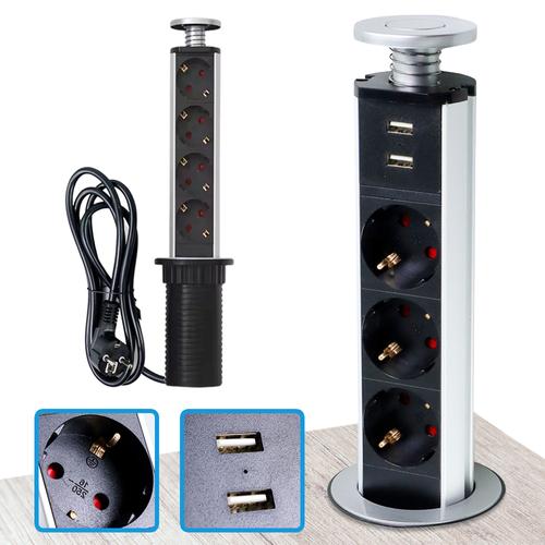 Jual Stop Kontak Tanam Meja Pull Pop UP Colokan Listrik USB EU Hidden ...