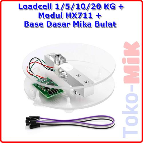 Jual Kit Loadcell Load cell Sensor Berat 1/5/10/20 KG dan Modul HX711 ...
