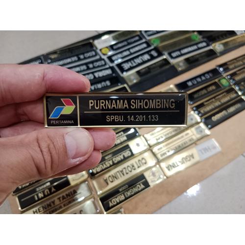 Jual Name Tag Bed Papan Nama Grafir Akrilik UV Kuningan Stainless ...