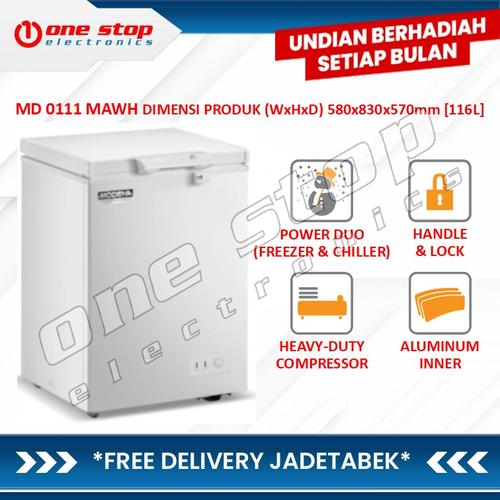 Promo MODENA MD 0111 MAWH Chest Freezer 116L Cicil 0% 3x - Jakarta ...