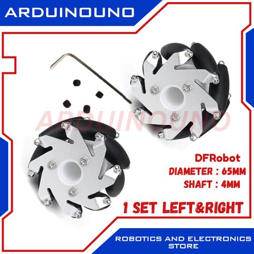 Jual DFRobot Metal Mecanum Wheel omni roda bebas with Motor Shaft ...