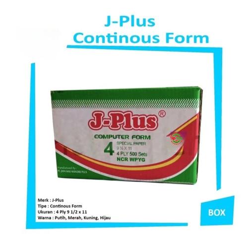 Jual JPLUS Continous Form 4 PLY / 4 Rangkap 9 1/2 x 11" - 4 PLY ...