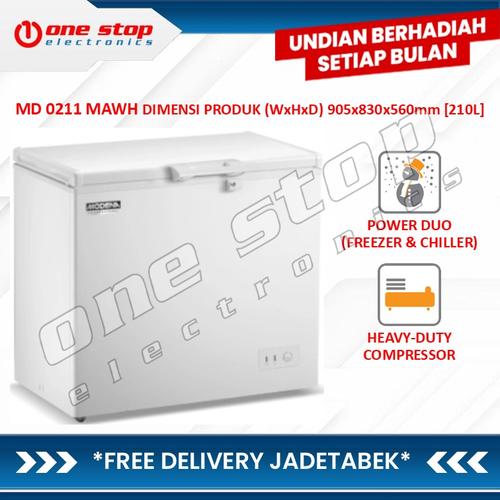 Promo MODENA MD 0211 MAWH Chest Freezer 210L Cicil 0% 3x - Jakarta ...