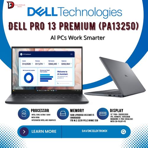 Jual DELL PRO 13 PREMIUM PA13250 ULTRA 7 266V VPRO 16GB RAM 1TB SSD ...