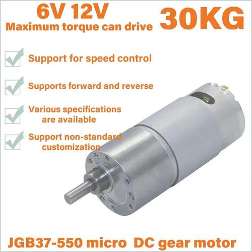 Jual Jgb37-550 Dc Gear Motor High Torque High Power 6V 12V All Metal ...