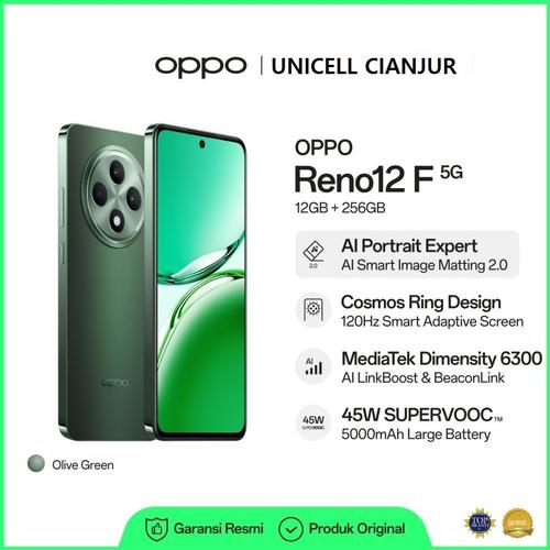 Jual OPPO Reno 12F 5G RAM 12/256GB Camera 50MP Dimensity 6300 AI Eraser ...