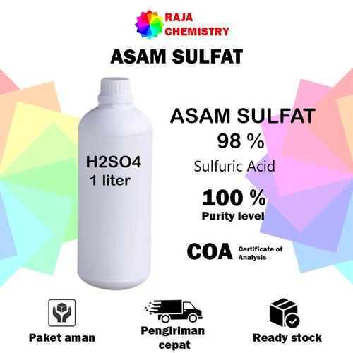 Jual Asam Sulfat 1 Liter H2so4 98 Sulphuric Acid Asam Sulpahte Murah Pack Bubble