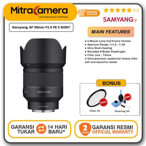 Promo Samyang AF 50mm F1.4 FE II For Sony FE II Lens Full Frame Resmi ...