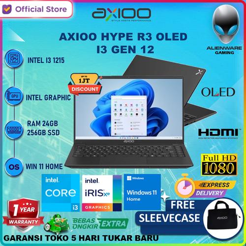 Promo Axioo Hype R3 OLED I3 1215 24GB 256GB W11 14"FHD - EXTRA, WIN 11 ...