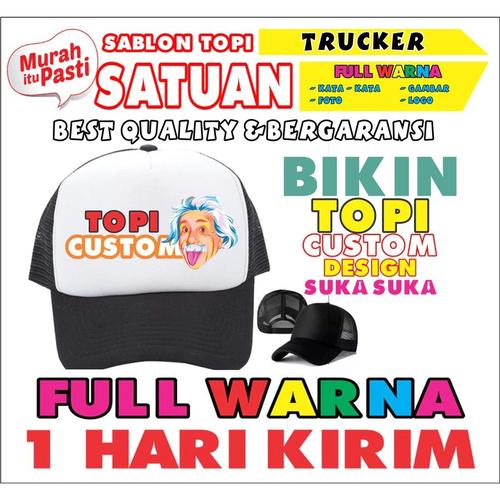 Promo Topi Trucker Jaring Hat Cap Distro HiTAM PUTiH banyak WARNA NAMA ...