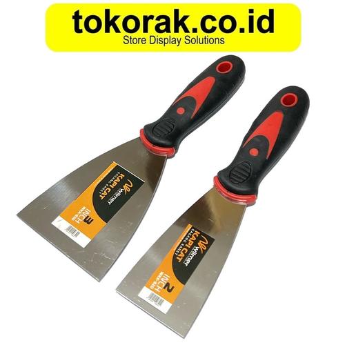 Jual KAPE STAINLESS 2 INCH 3 GAGANG KARET KENMASTER SCRAPER 2" 3" 3INCH ...