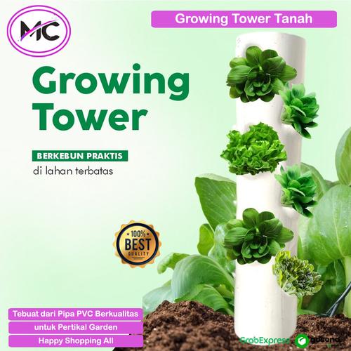 Jual Pot Growing Tower Portable Dari Pipa Paralon PVC Pot Tanaman ...