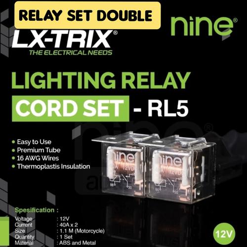 Jual Relay Lampu Set Nine Cord Set RL5 Paket komplit Relay Double ...