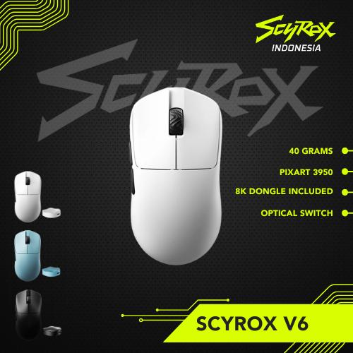 Jual Scyrox V6 / V-6 Ultra Lightweight Gaming Mouse PAW-3950 8K Polling ...