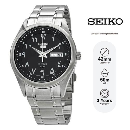Promo Jam Tangan Seiko 5 Automatic SNKP21 SNKP21J1 Black Arabic Dial ...