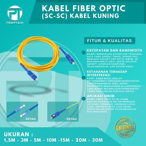 Promo KABEL FIBER OPTIC, PROFFTECH (SC-SC)-10 Meter - 3 Meter - Jakarta ...