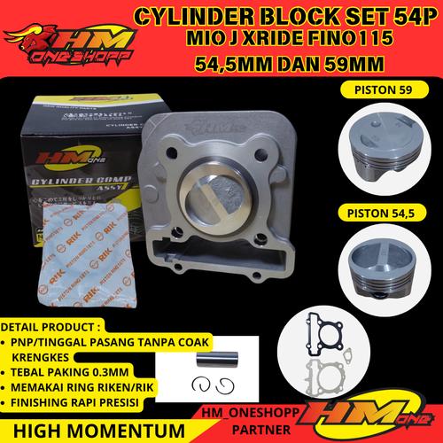 Jual blok seher bore up HMone mio J xride fino fi 115 soul gt115 54P 54.5mm 59mm ring RIK ...
