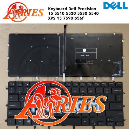 Jual Keyboard Laptop Dell Precision 15 5510 5520 5530 5540 Xps 15 7590 ...