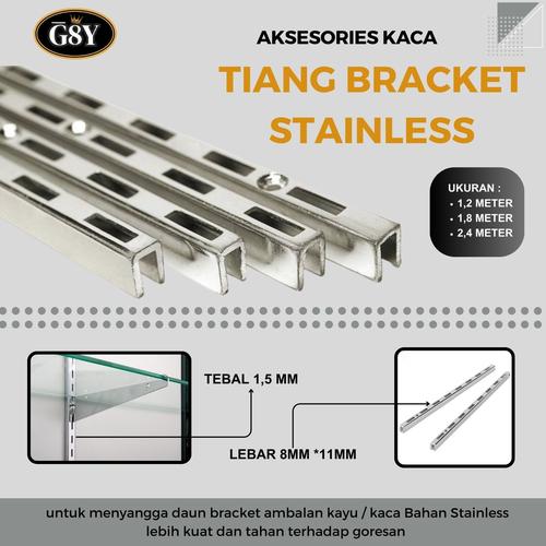 Promo Tiang Bracket Kaca | Tiang Besi Bracket l Tiang Rell Penyangga ...