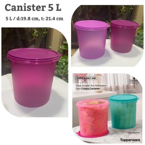 Jual Tempat Snack ukuran 5 Liter Tupperware Crispy Canister Maxi ...