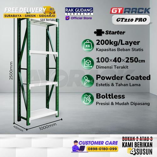 Promo RAK GUDANG BESI GT RACK GT210 PRO – WAREHOUSE RACK 200KG TINGGI 4 ...