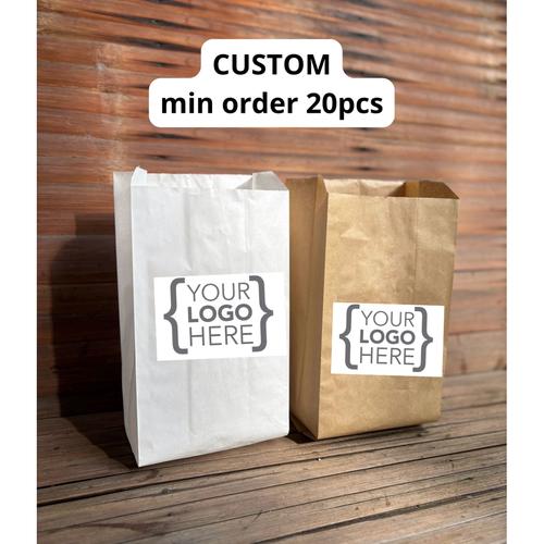 Jual Paper Bag Custom Logo - Kantong Kertas Roti Kue Food grade ...