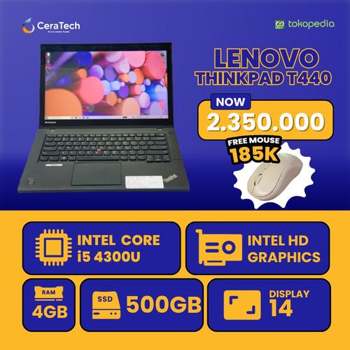 Jual LAPTOP LENOVO THINKPAD T440- CORE I5 GEN 4- RAM 4GB HDD 500- LAPTOP MURAH- LAPTOP SECOND ...