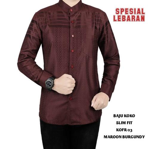 Jual BAJU KOKO PRIA KEMEJA KOKO SLIM FIT LENGAN PANJANG DK27 - KOFR14, L - Jakarta Barat - Lina ...
