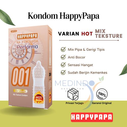 Jual Kondom HappyPapa 001 Varian Performa (Gerigi Pipa Tipis) Dengan Sensasi Hangat [Hot Version ...