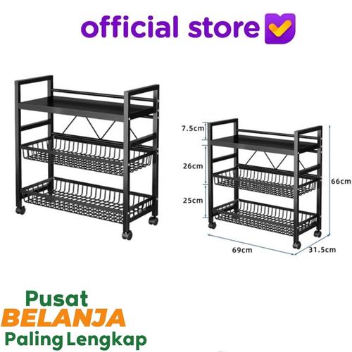Jual Rak Troli Besi 3 Tingkat - Hitam - Jakarta Timur - rupa rupa Store ...