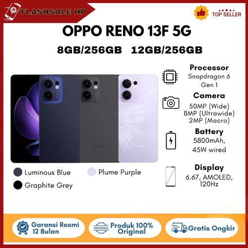Jual OPPO RENO 13F 5G 8GB/256GB | 12GB/256GB GARANSI RESMI - GRAPHITE ...