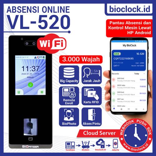 Promo Mesin Absensi Wajah Jari Kartu BioFinger VL520 USB WIFI LAN Cloud - Kota Surabaya ...