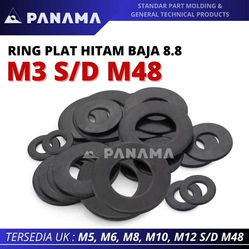 Jual Ring Plat Hitam Baja M5 M6 M8 M10 M12 M14 M16 M18 M20 M22 M24 M28 ...