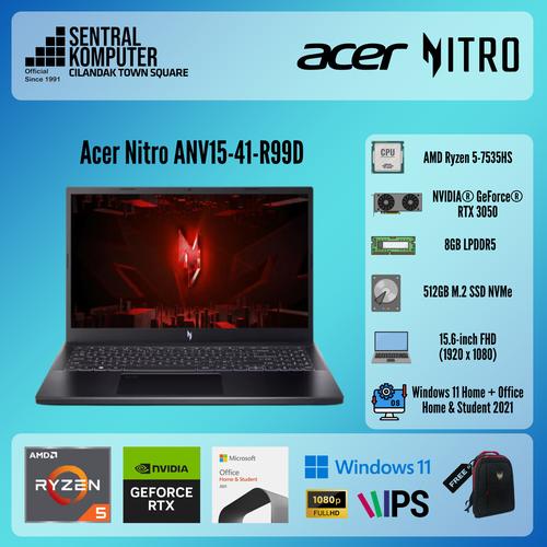 Jual Laptop Gaming Budget Acer Nitro ANV15-41-R99D AMD Ryzen 5 6600H 8GB 512GB 15.6" FHD IPS WIN ...